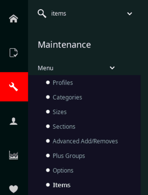 Editing or Creating New Menu Items